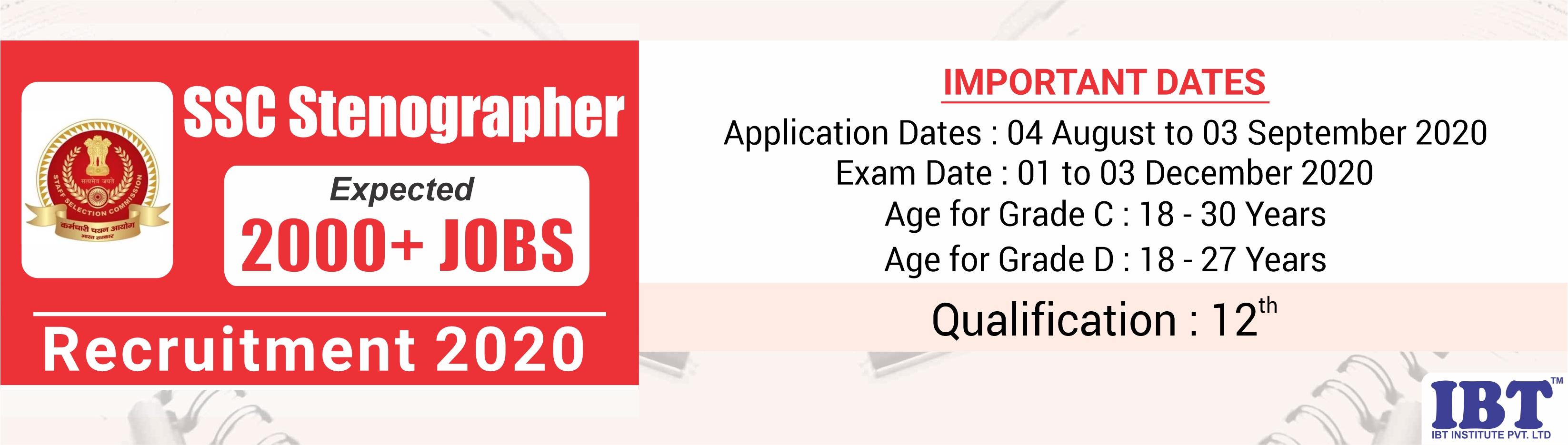 SSC Stenographer 2020 | SSC Stenographer Notification, Exam Dates, Exam ...
